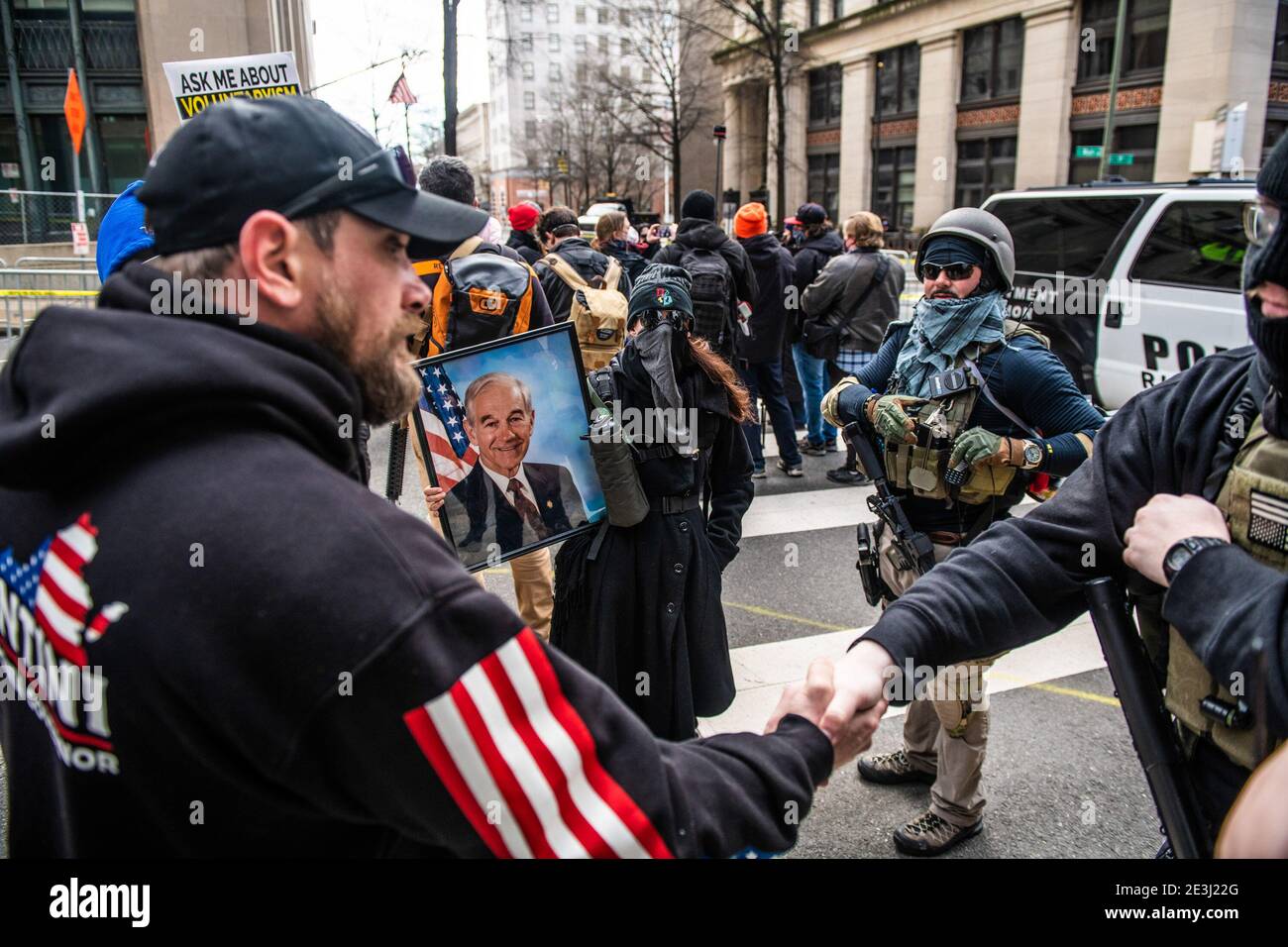 RICHMOND, VIRGINIA, JANUARY 18- Armed Protestors attend a second ...