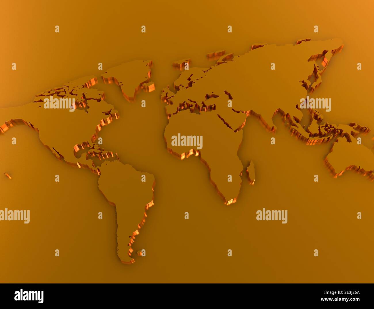 World Map Golden Texture Stock Photo - Alamy