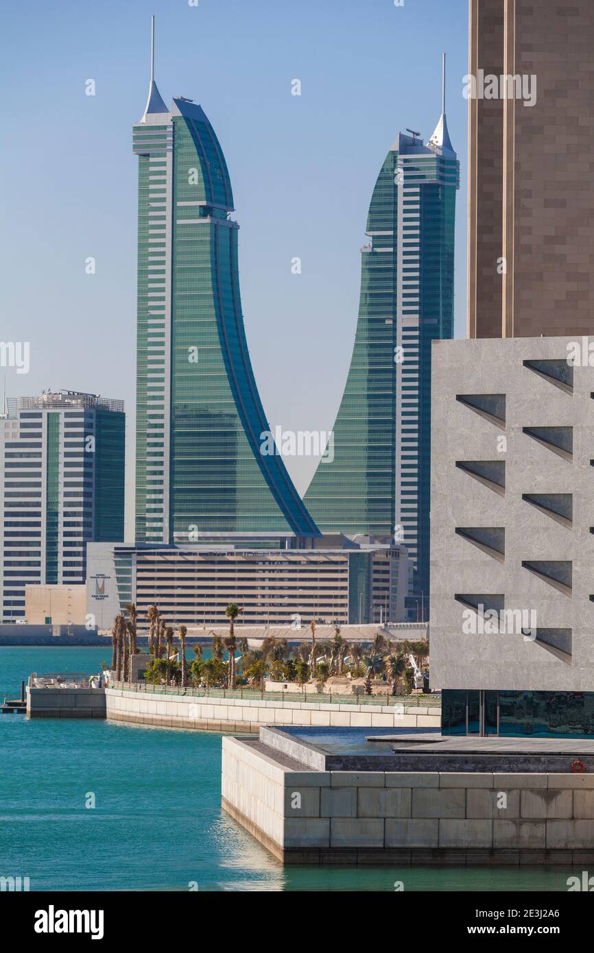 Bahrain, Manama, View of Bahrain Bay - Four Seasons Hotel and Bahrain ...