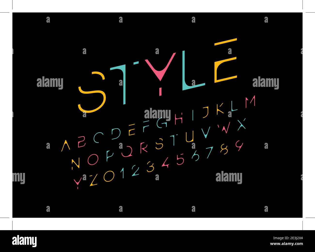 Vector of stylized alphabet and font Stock Vector Image & Art - Alamy