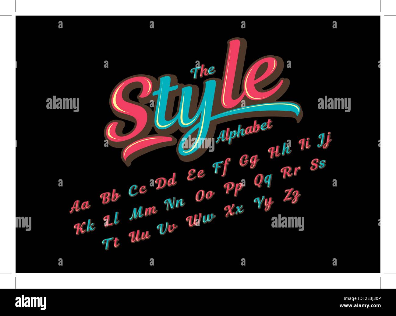 Vector of stylized alphabet and font Stock Vector Image & Art - Alamy