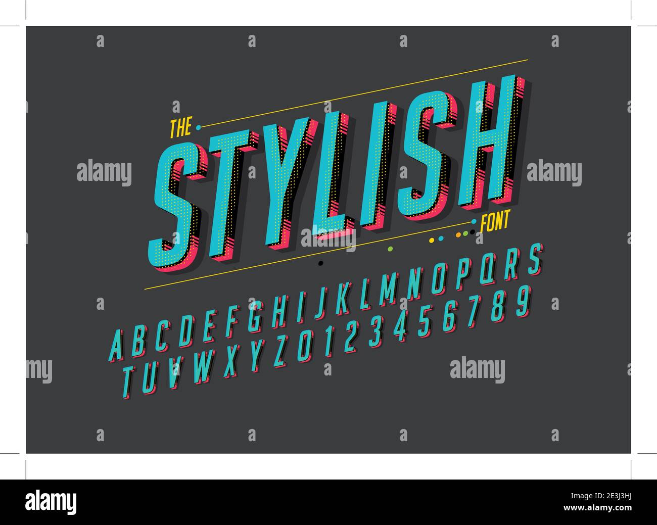 Vector of stylized alphabet and font Stock Vector Image & Art - Alamy