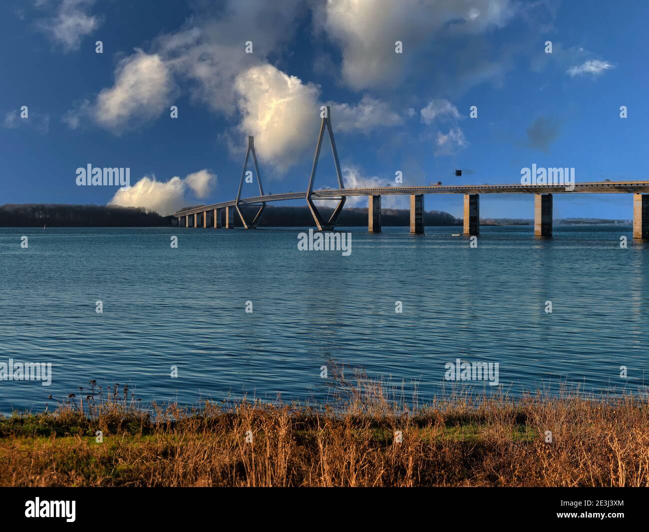 Faroe bridge in the archipelago, southern part of Denmark Stock Photo ...