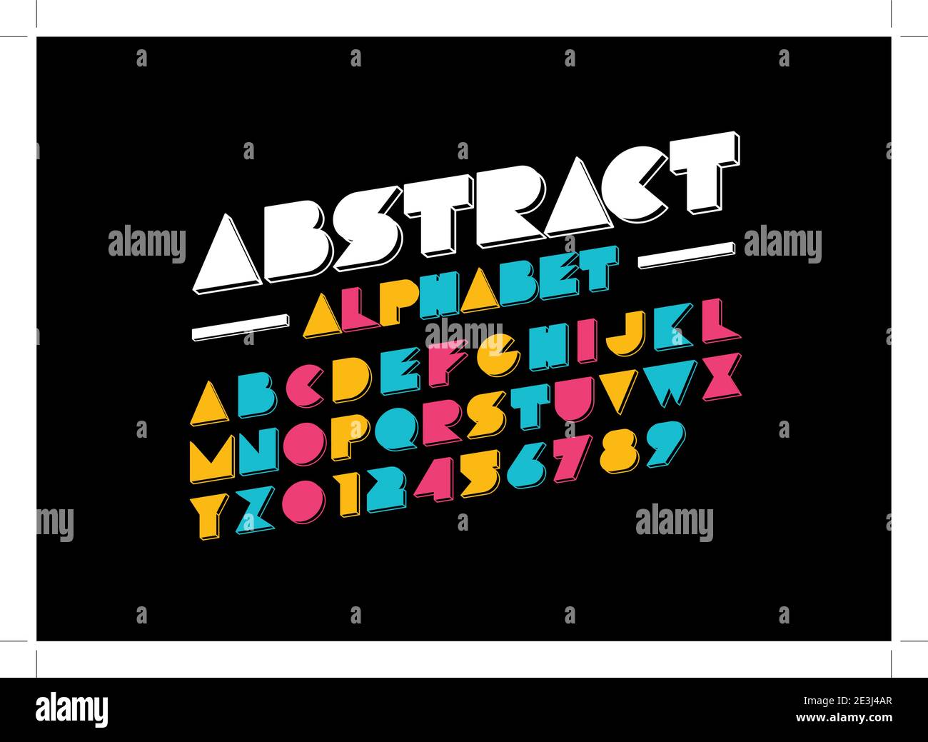 Vector of stylized alphabet and font Stock Vector Image & Art - Alamy