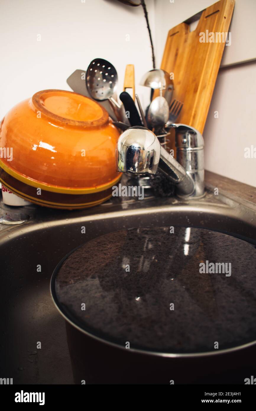 Dirty pot hi-res stock photography and images - Alamy