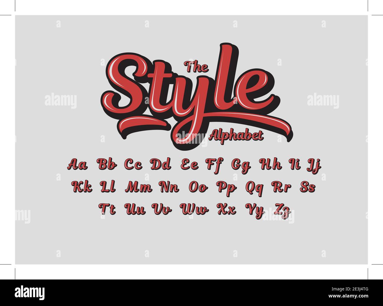 Vector of stylized alphabet and font Stock Vector Image & Art - Alamy