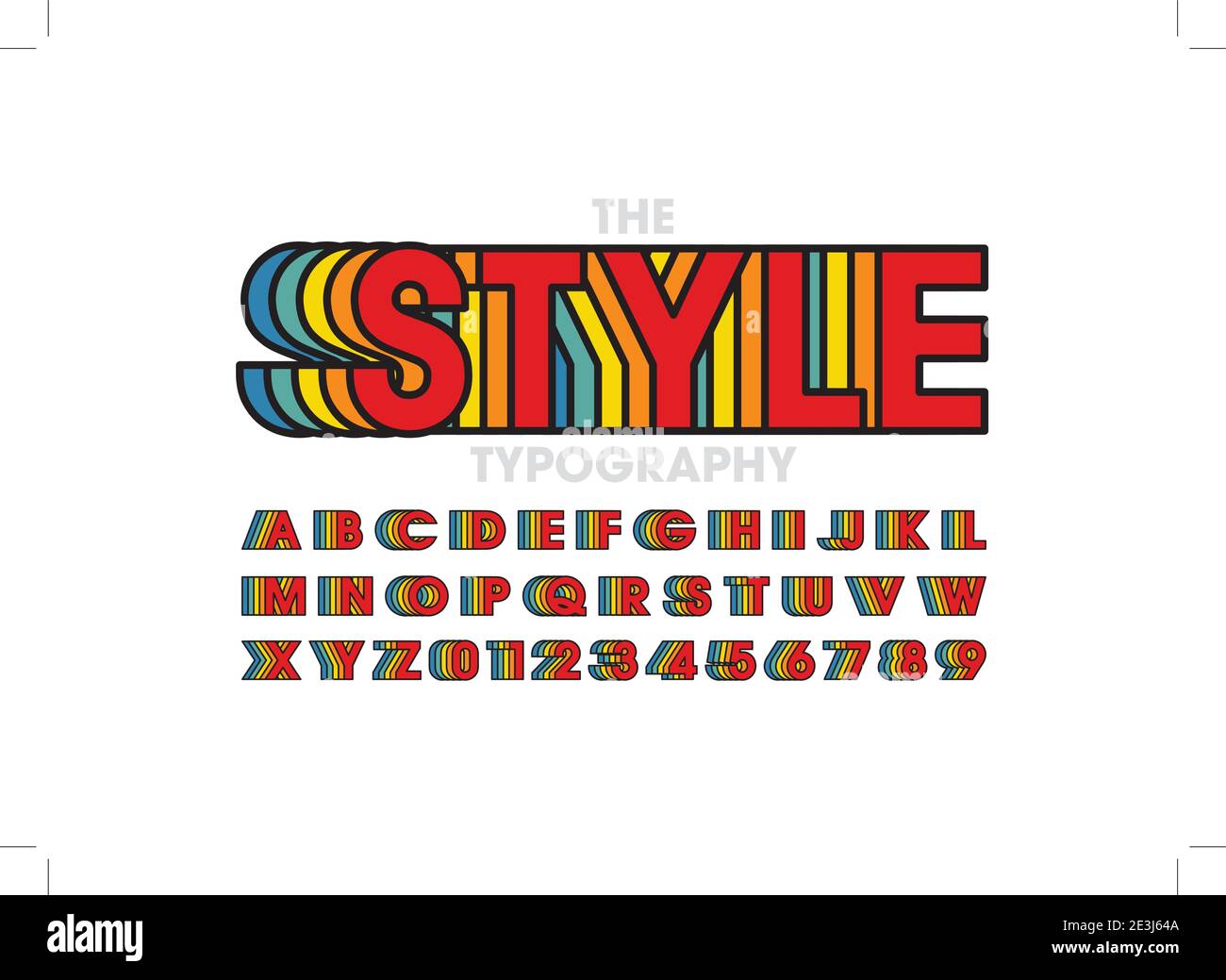 Vector of stylized alphabet and font Stock Vector Image & Art - Alamy