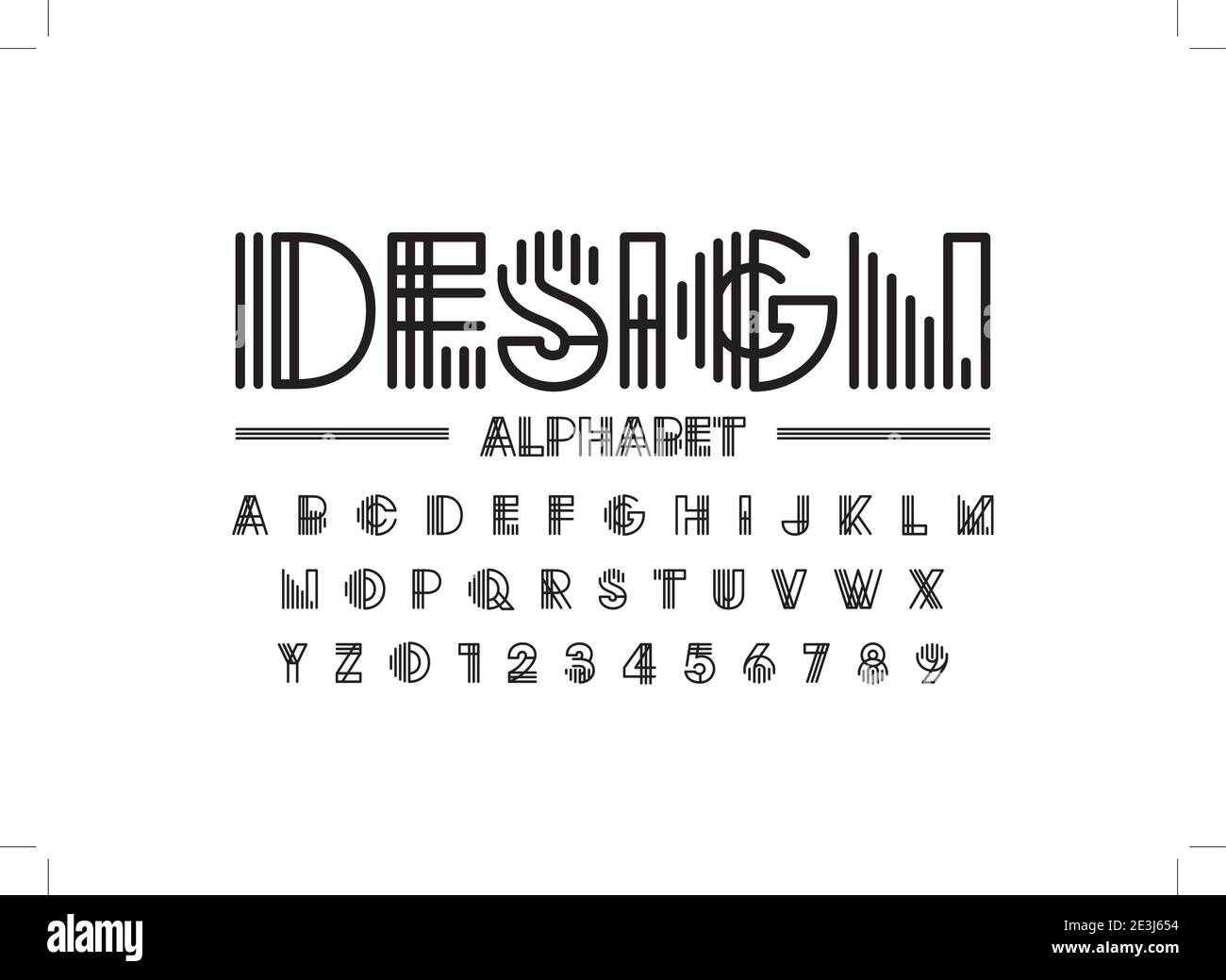 Vector of stylized alphabet and font Stock Vector Image & Art - Alamy