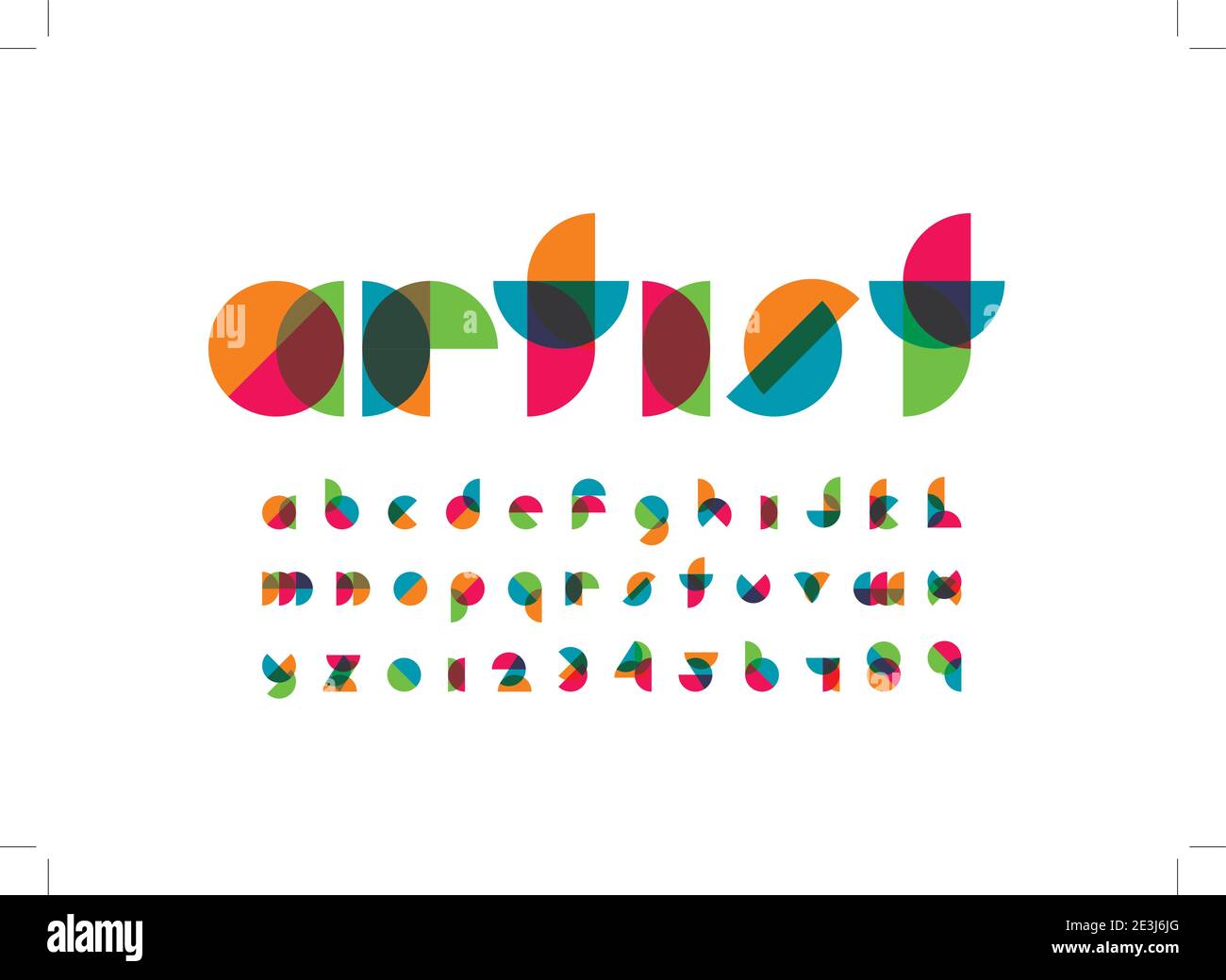 Vector of stylized alphabet and font Stock Vector Image & Art - Alamy