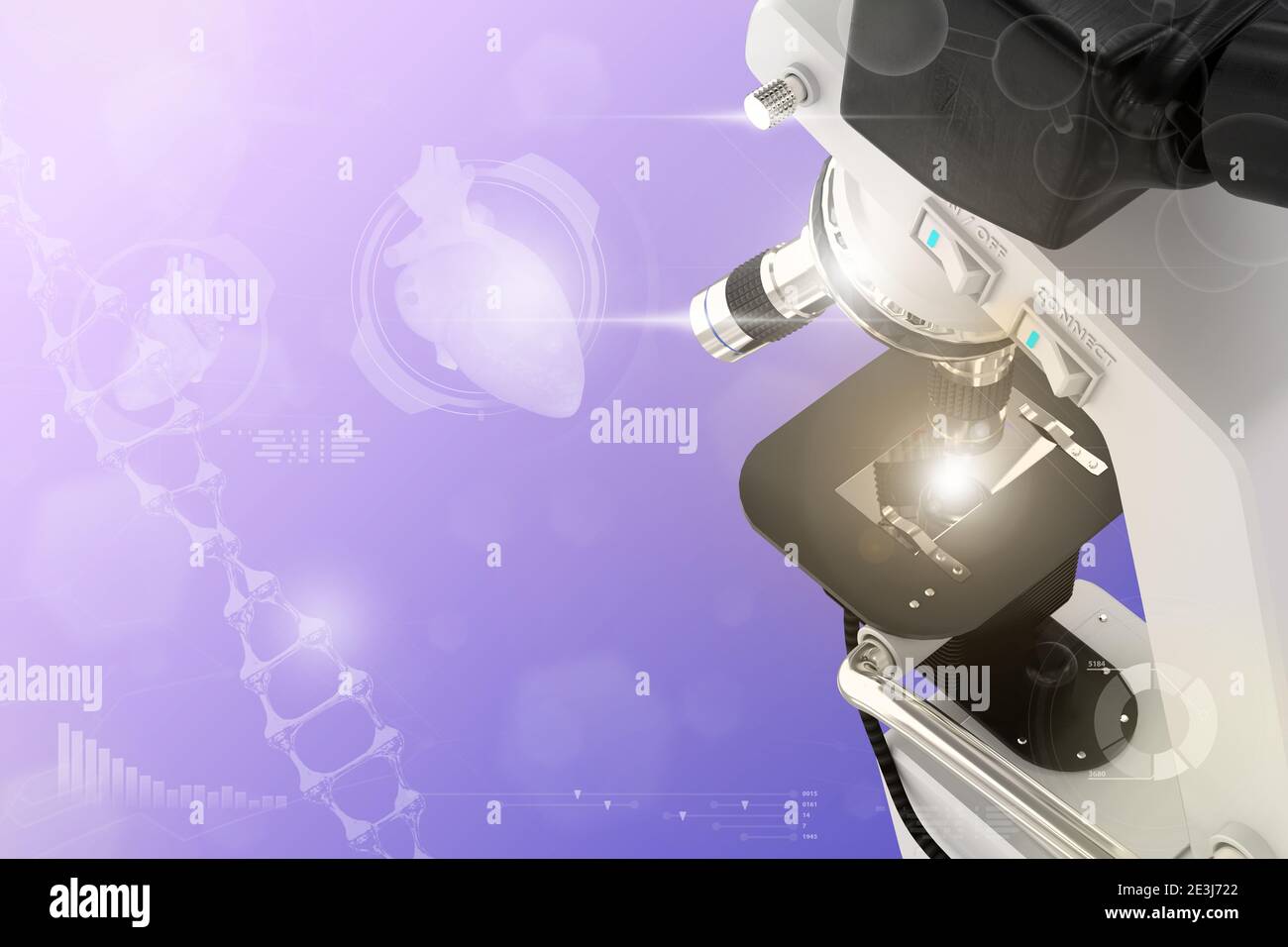 Medical analysis concept, medical 3D illustration of laboratory ...