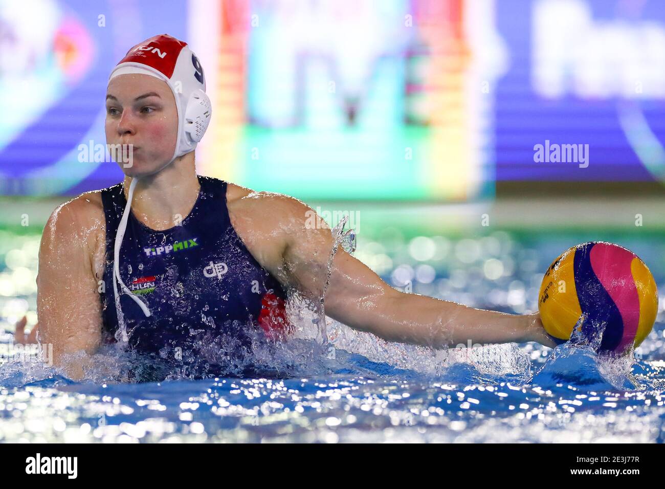TRIESTE, ITALY - JANUARY 19: Dora Leimeter of Hungary during the match ...