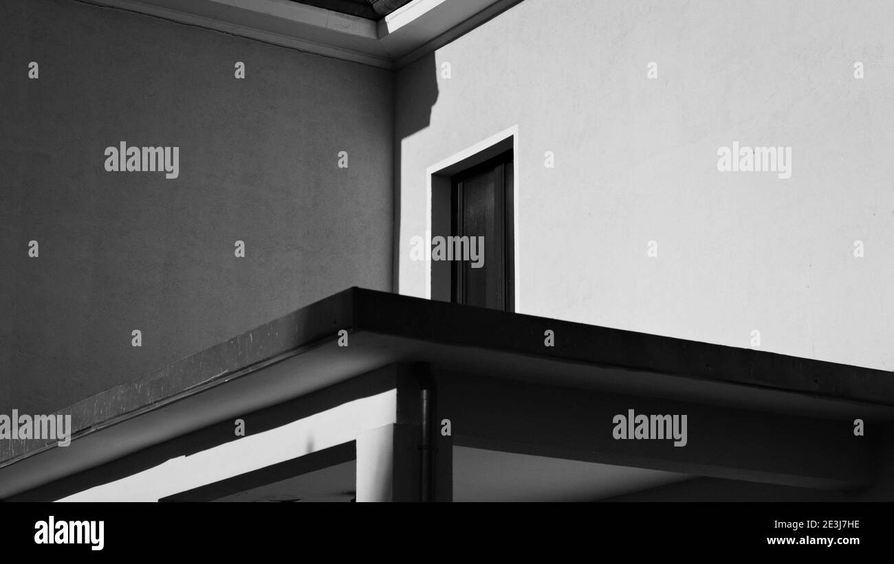 An isolated window in a grey wall (Pesaro, Italy, Europe Stock Photo ...