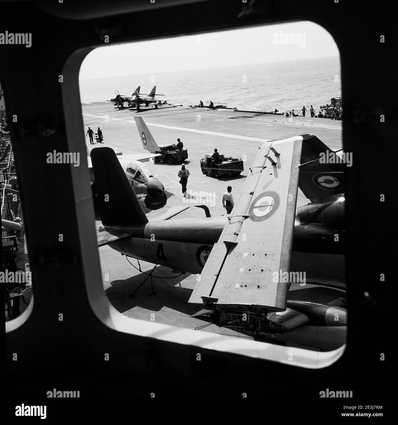 French aircraft carrier Clemenceau sails offshore, France Stock Photo ...