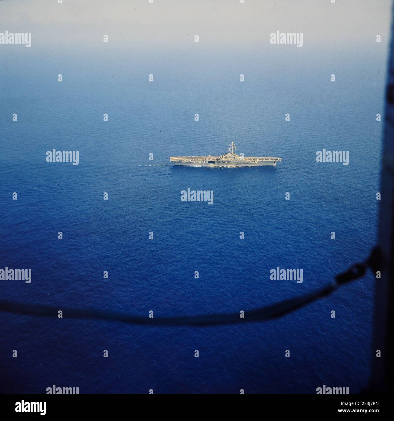 French aircraft carrier Clemenceau sails offshore, France Stock Photo ...