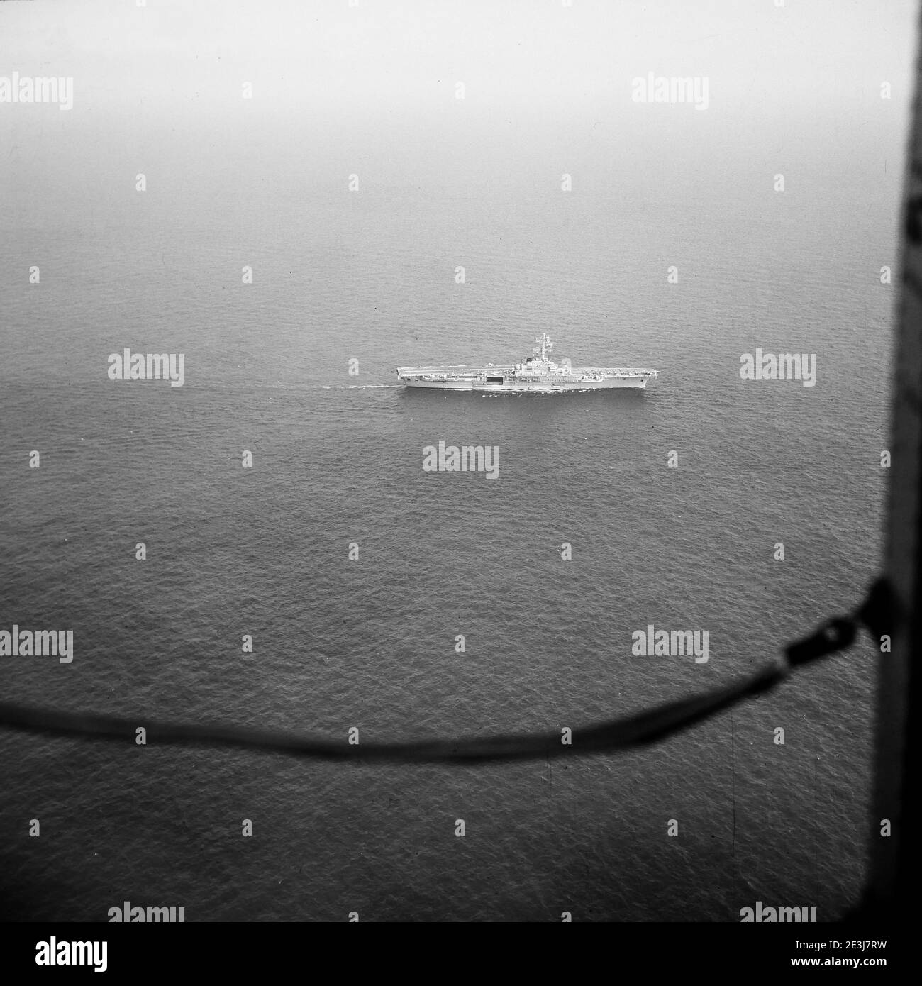 French aircraft carrier Clemenceau sails offshore, France Stock Photo ...