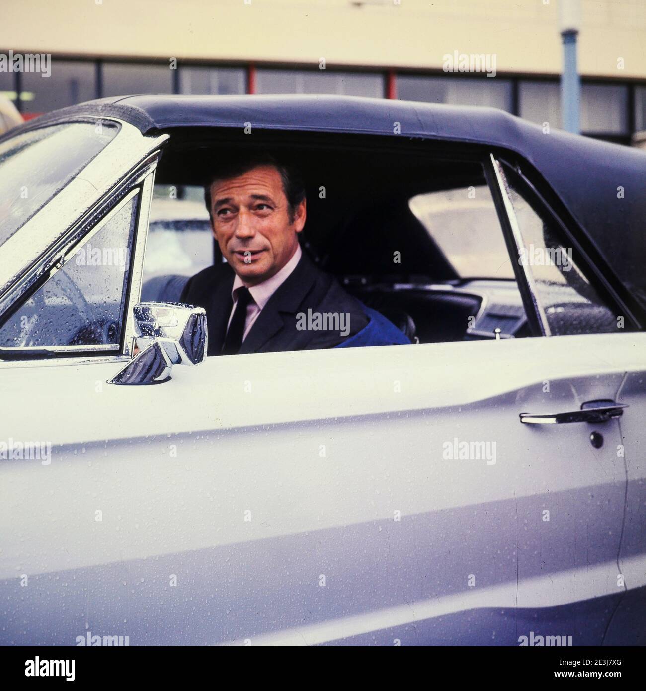 French singer and actor Yves Montand, arrives in Lyon, France, 1970 ...