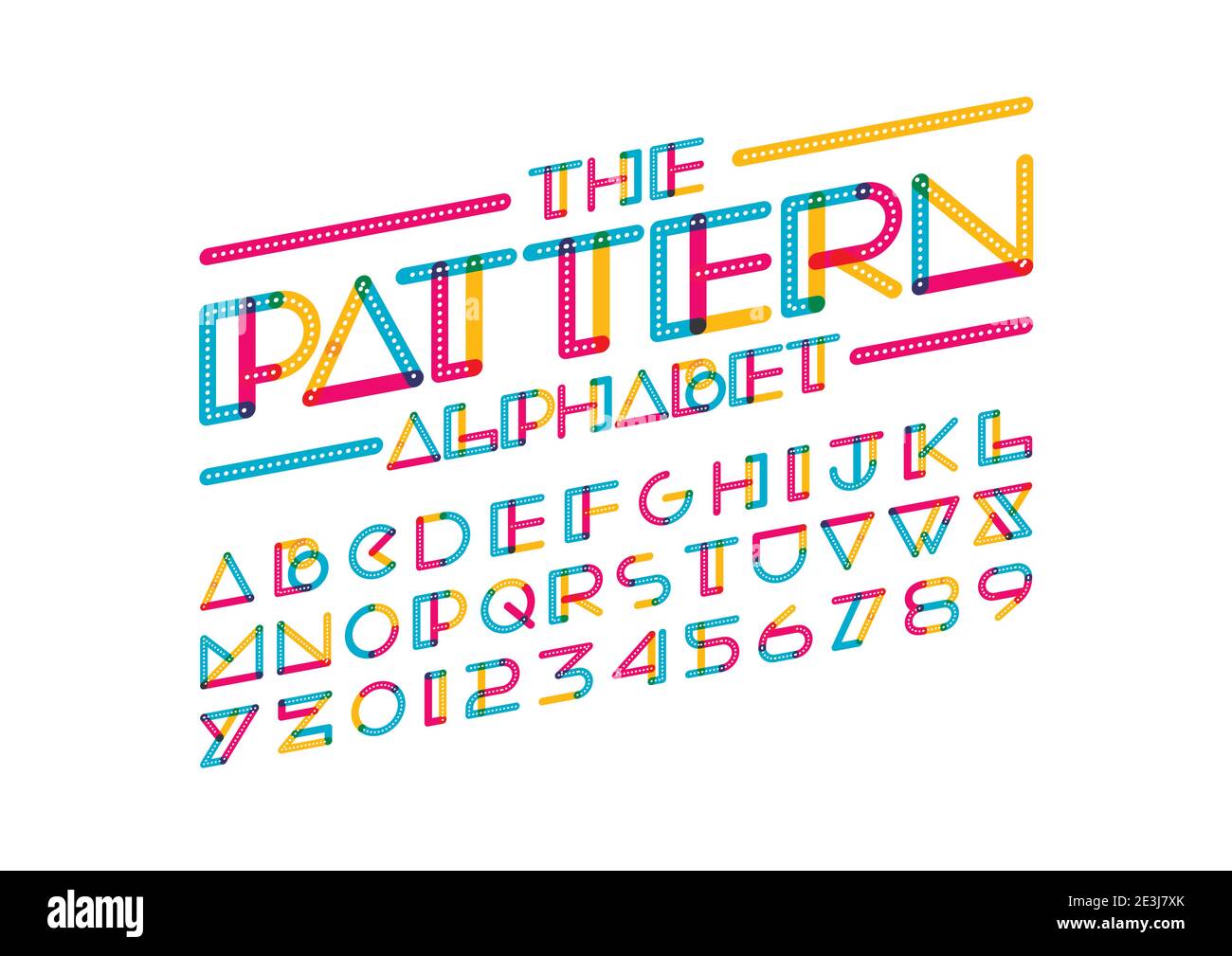 Vector of stylized alphabet and font Stock Vector Image & Art - Alamy