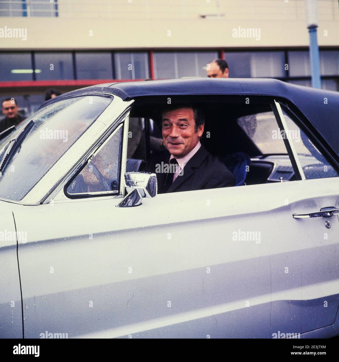 French singer and actor Yves Montand, arrives in Lyon, France, 1970 ...