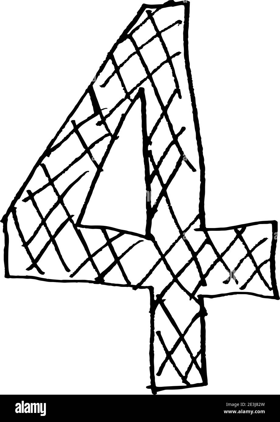 Number four typography Cut Out Stock Images & Pictures - Alamy