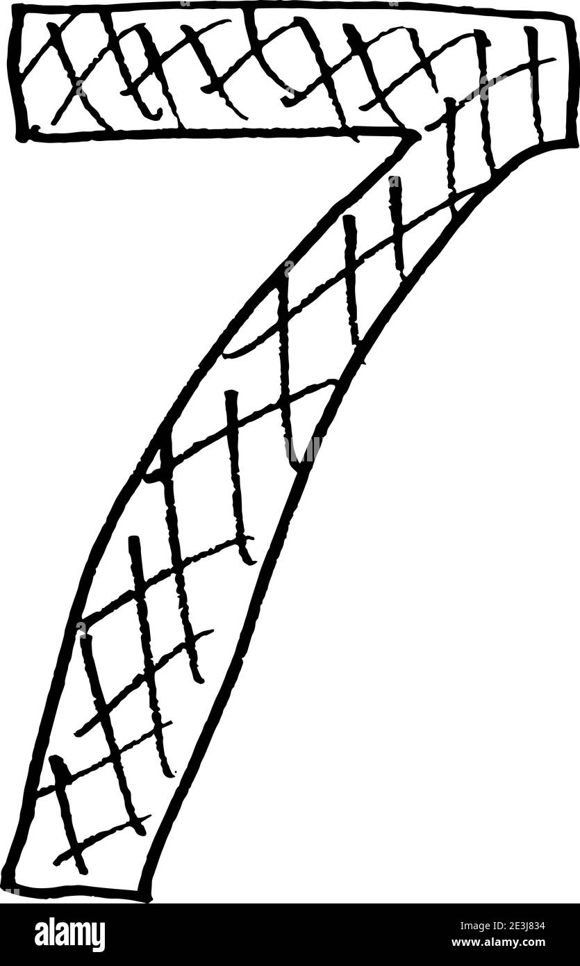 Number seven Black and White Stock Photos & Images - Alamy