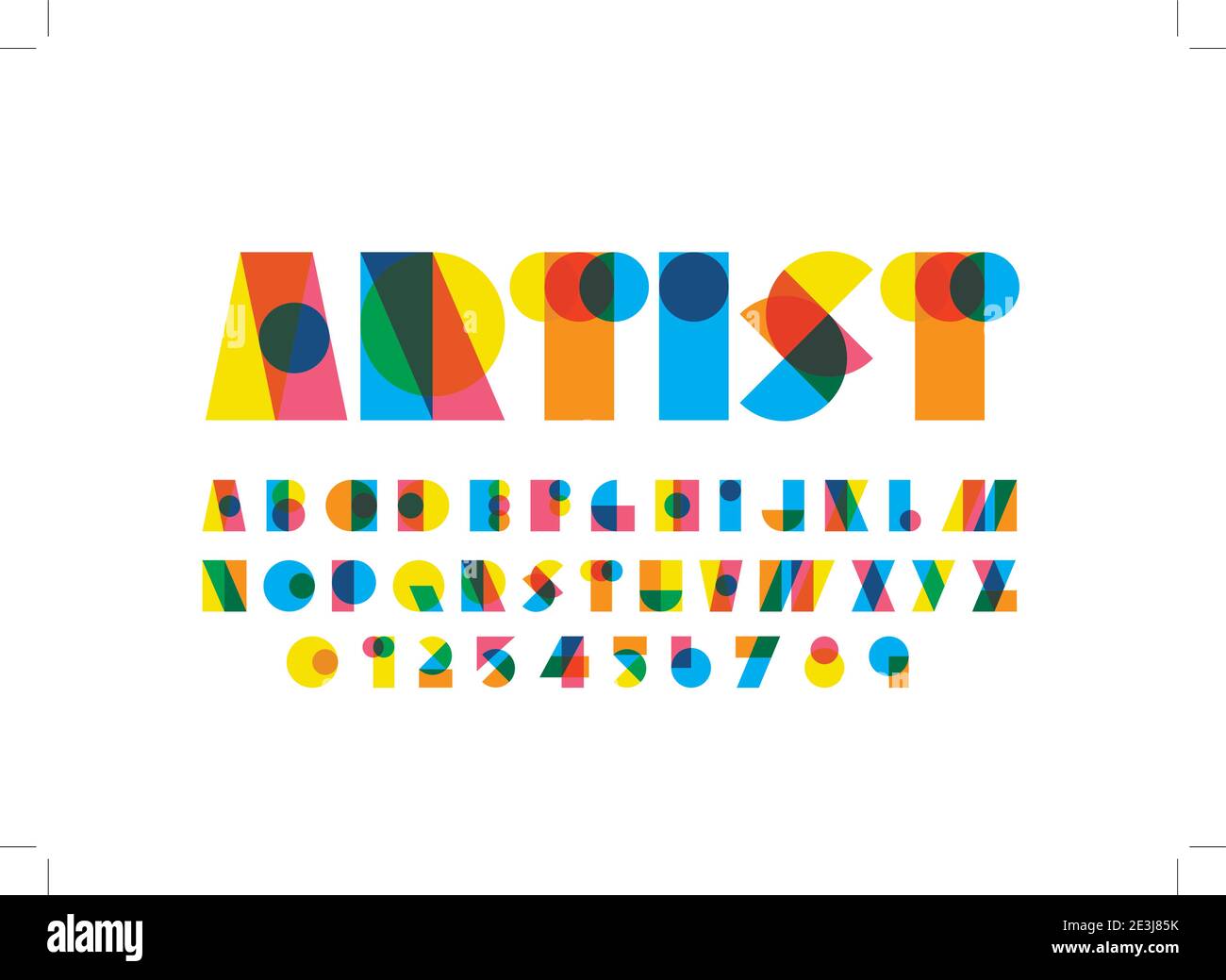 Vector of stylized alphabet and font Stock Vector Image & Art - Alamy