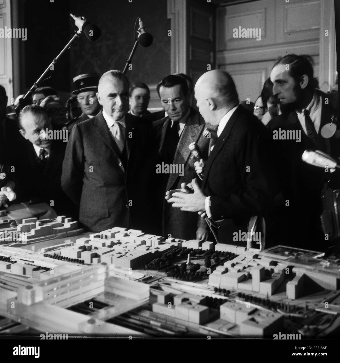 President Georges Pompidou official visit to Lyon, Rhone,, France Stock ...