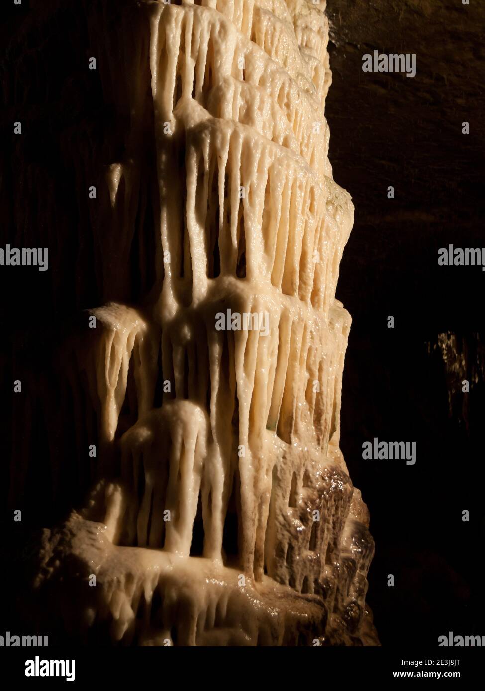 Picturesque karst features illuminated in the cave Stock Photo - Alamy