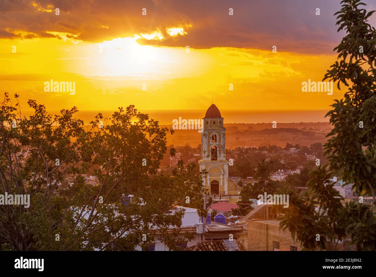 Panoramic view of colonial Trinidad at sunset Stock Photo - Alamy