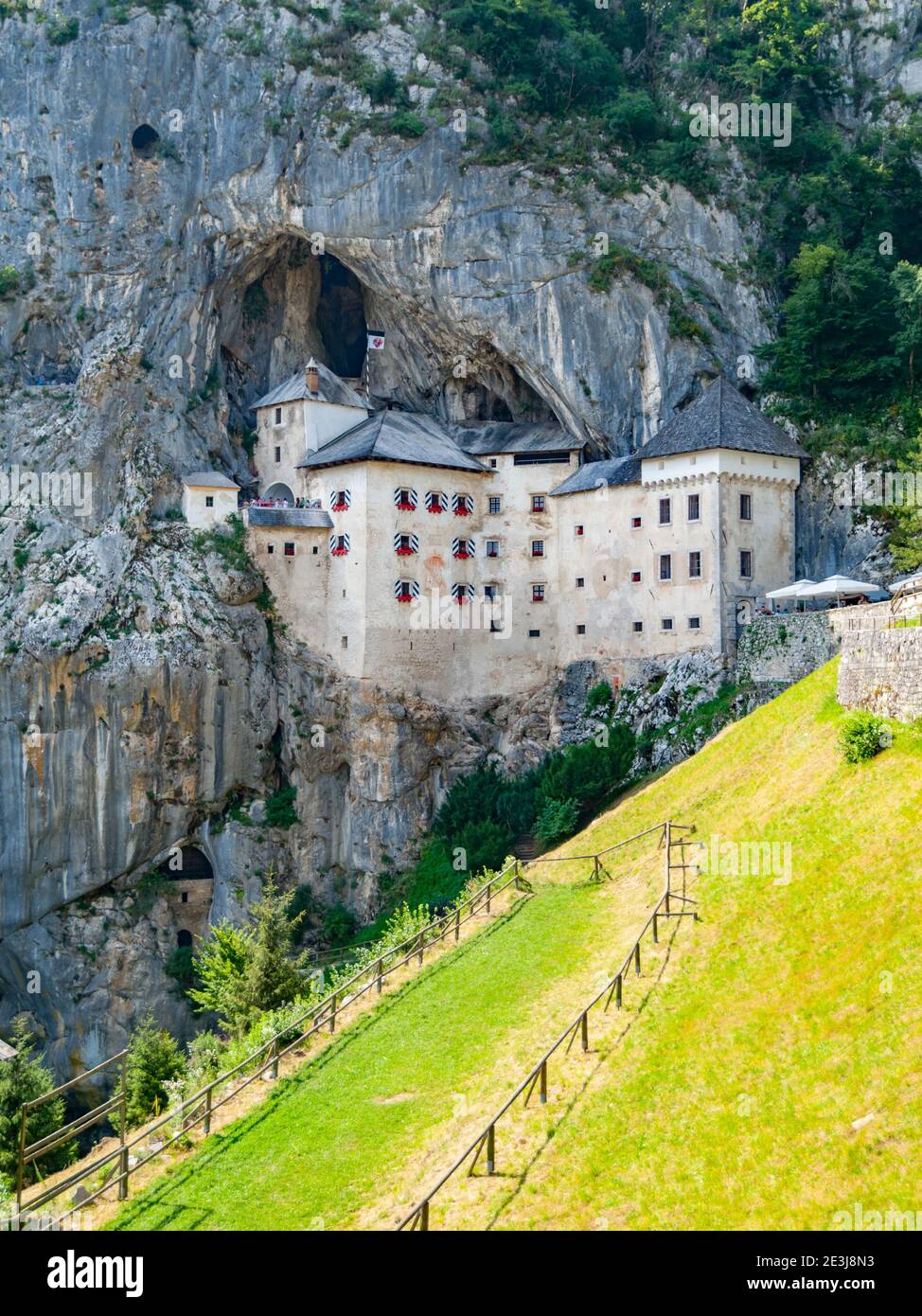 Predjama Castle built in the cave, Slovenia Stock Photo - Alamy