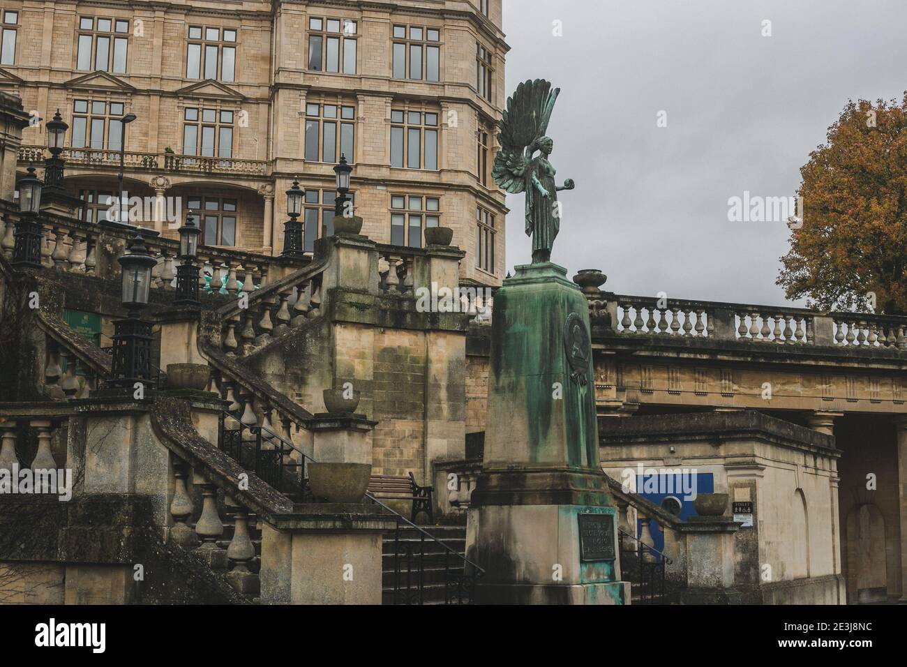 Angel of Peace Statue at Parade Gardens in Bath, Somerset, England, UK ...