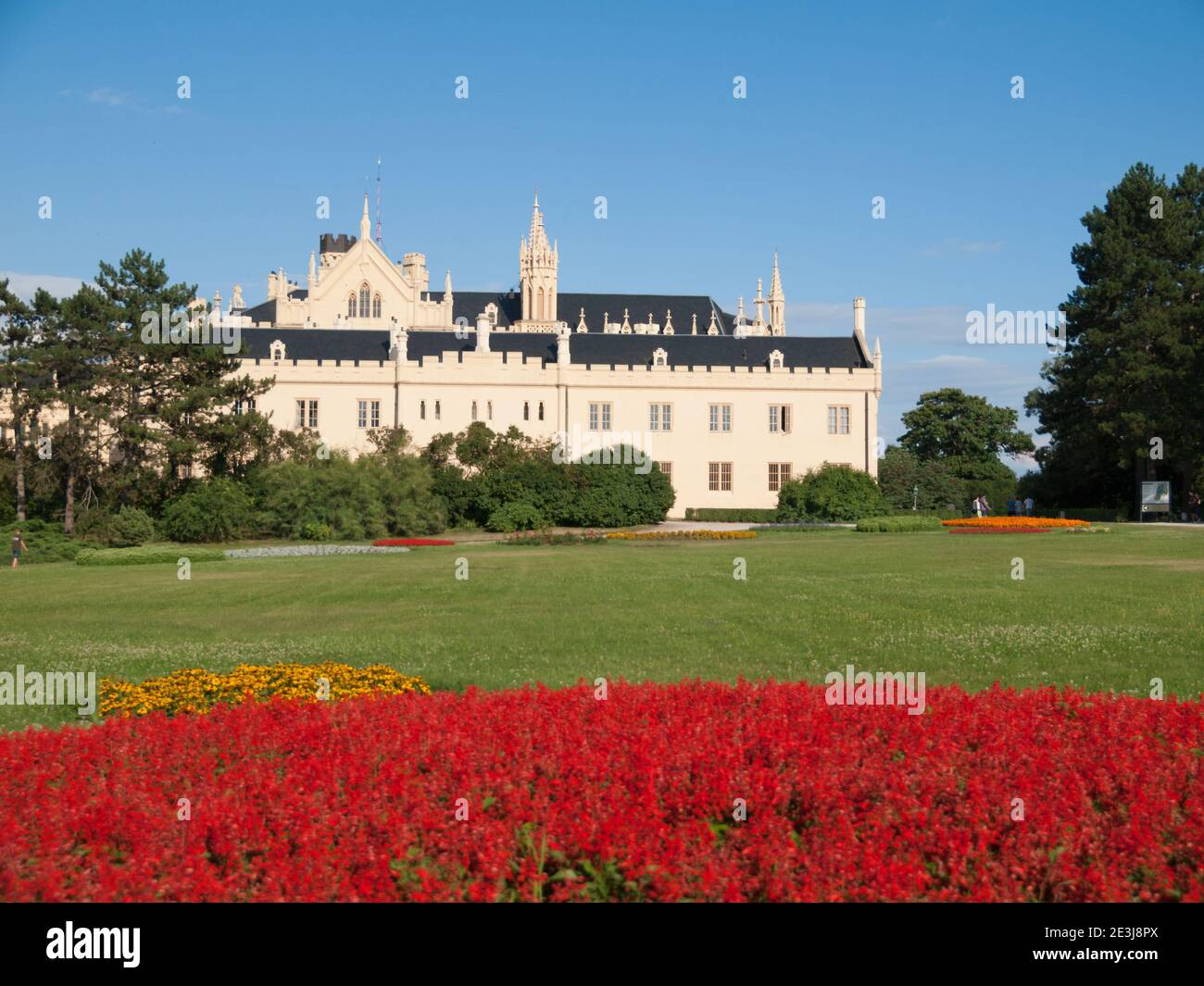 Gothic Chateau Lednice is a part of Lednice-Valtice Cultural Landscape ...