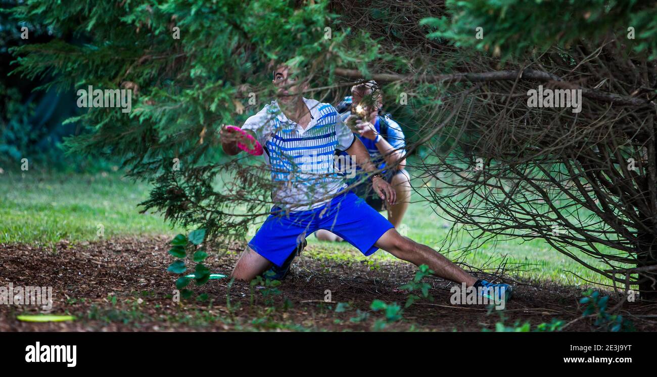 Disc Golf tournament in Rock Hill, S.C Stock Photo - Alamy