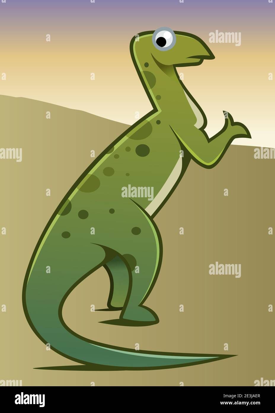 Cartoon-style illustration for kids - Iguanodon Stock Photo - Alamy