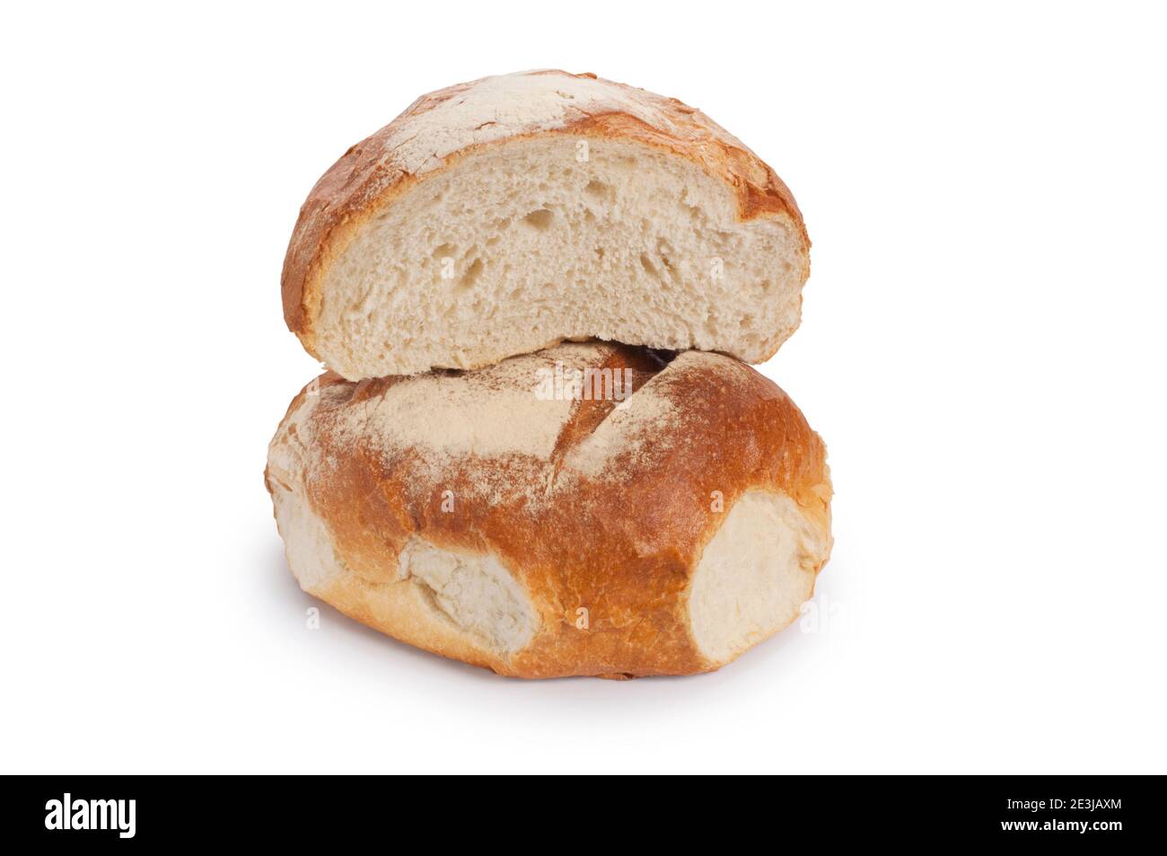 Studio shot of Cob loaf cut out against a white background - John ...