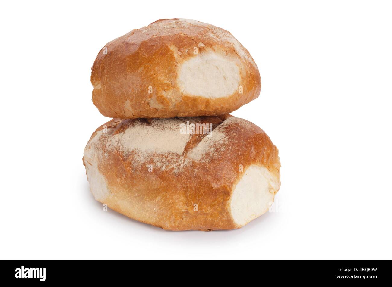 Studio shot of Cob loaf cut out against a white background - John ...