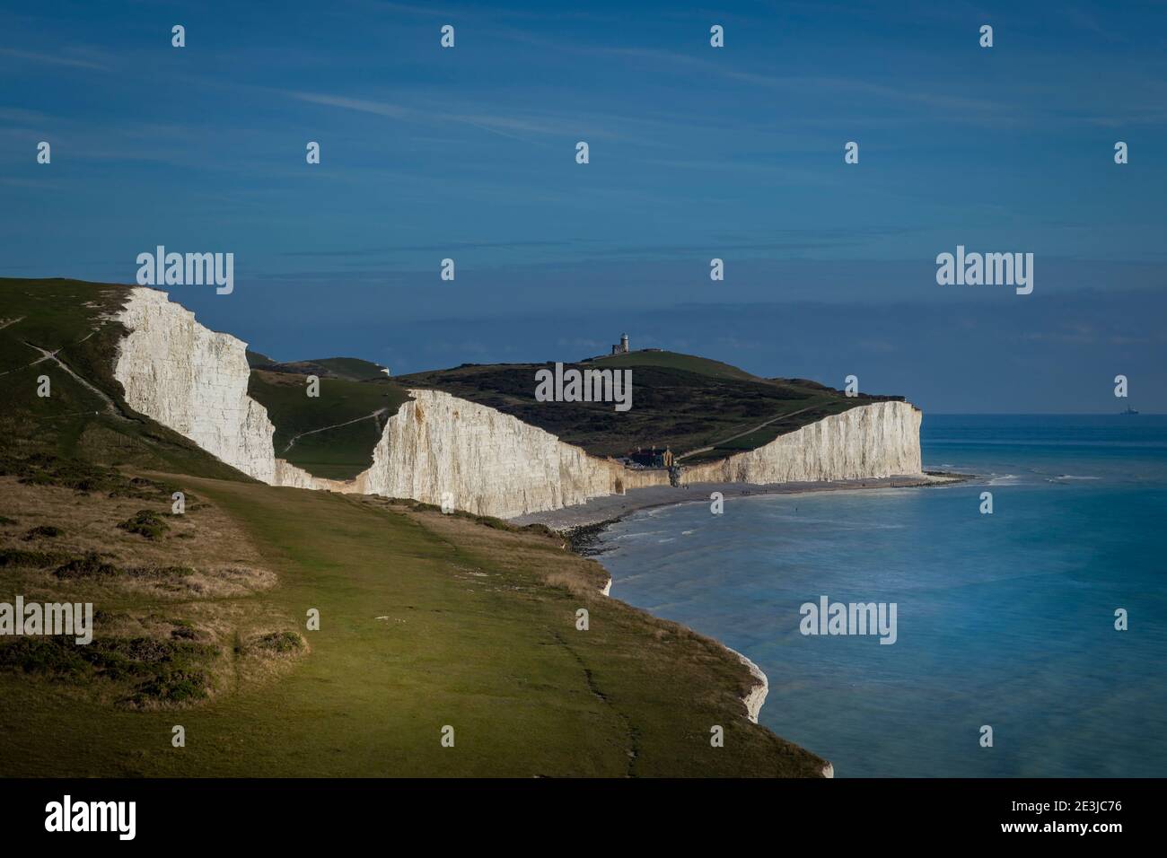 white cliffs at Birling Gap Stock Photo - Alamy