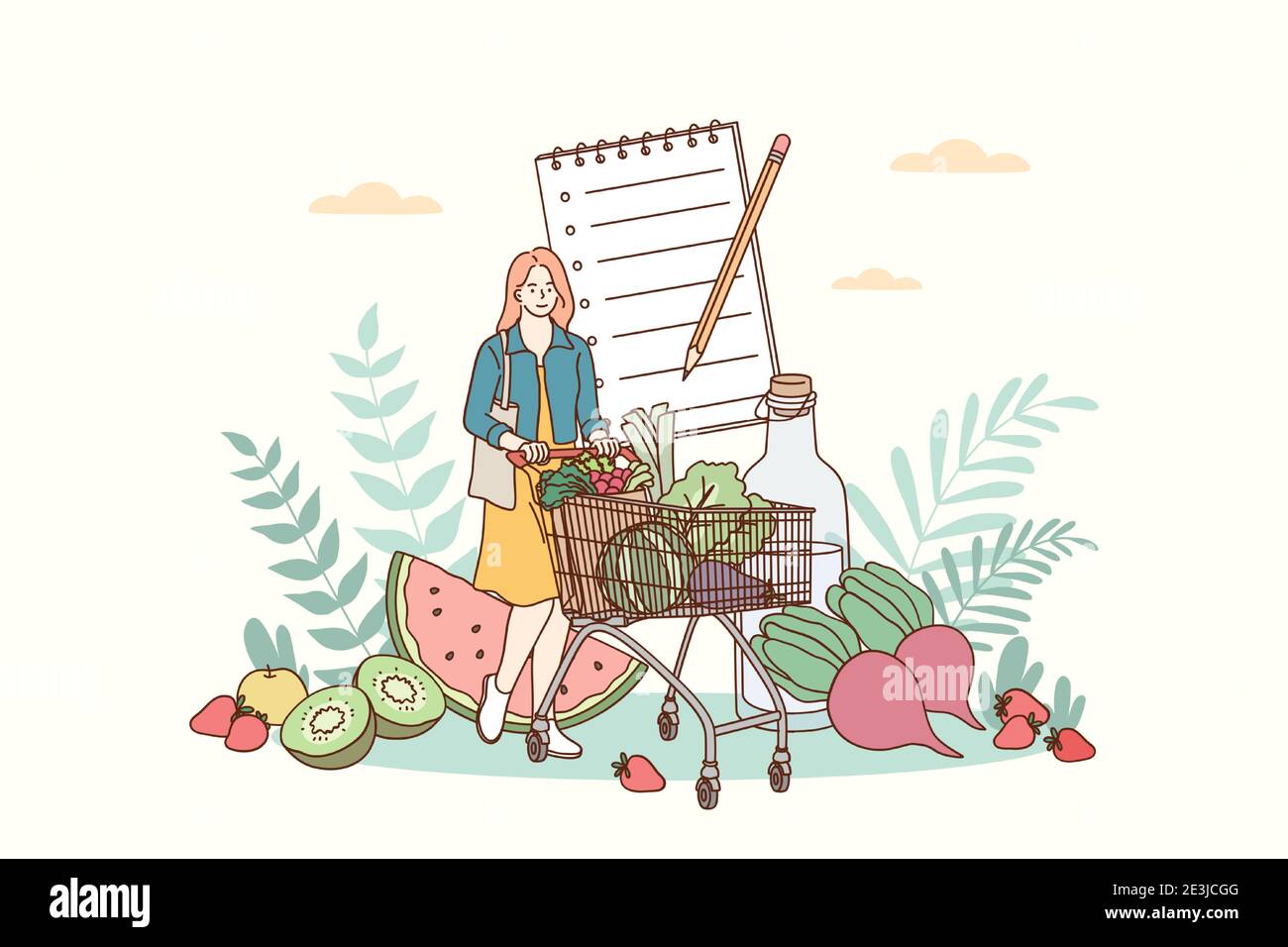 Indoor vegetable and fruit market Cut Out Stock Images & Pictures - Alamy