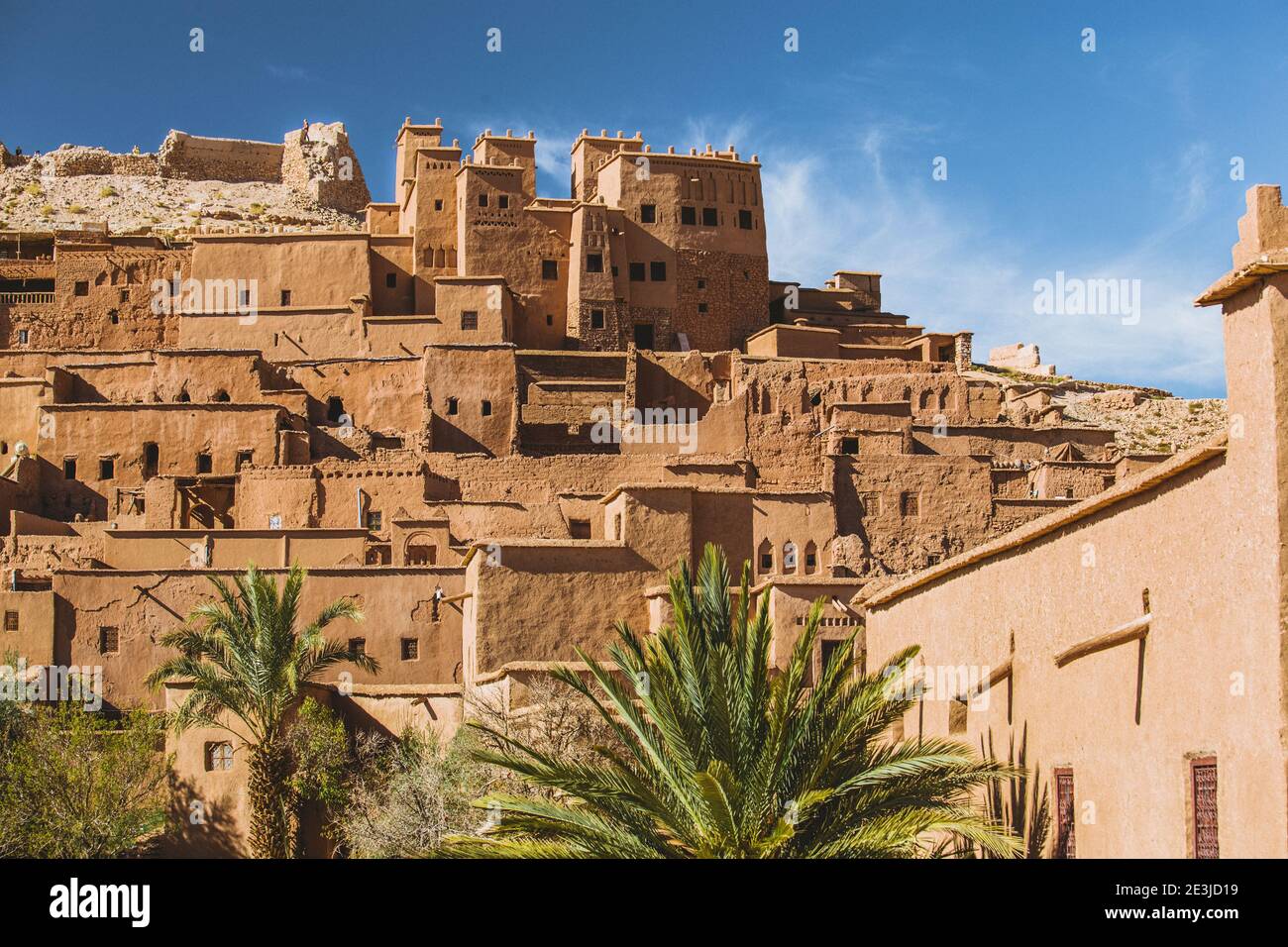 Scenic view of a famous moroccan berber village in the middle of sahara ...