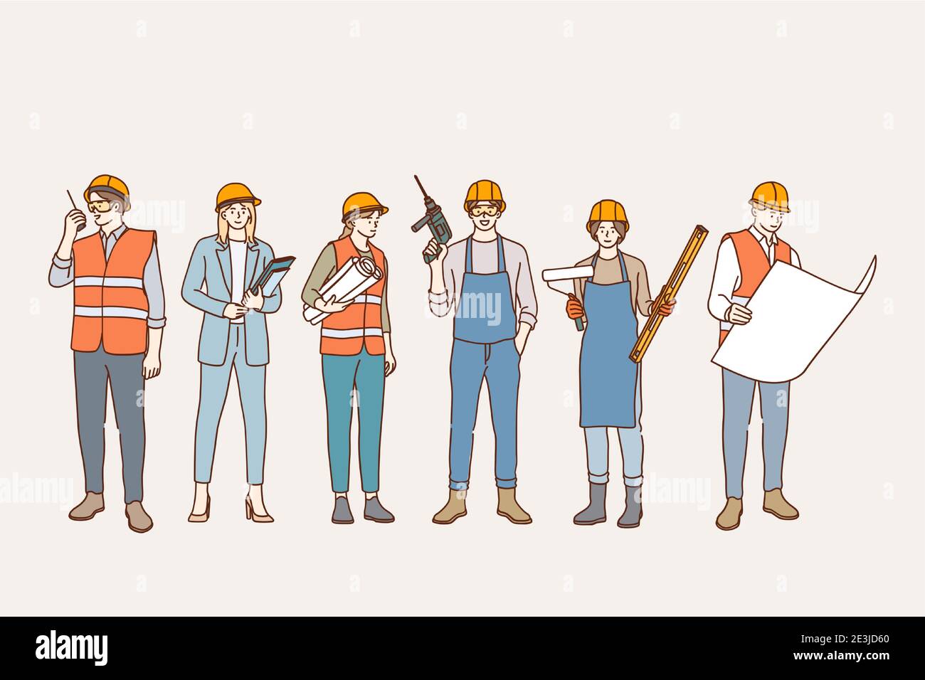 Construction industry boss worker Stock Vector Images - Alamy