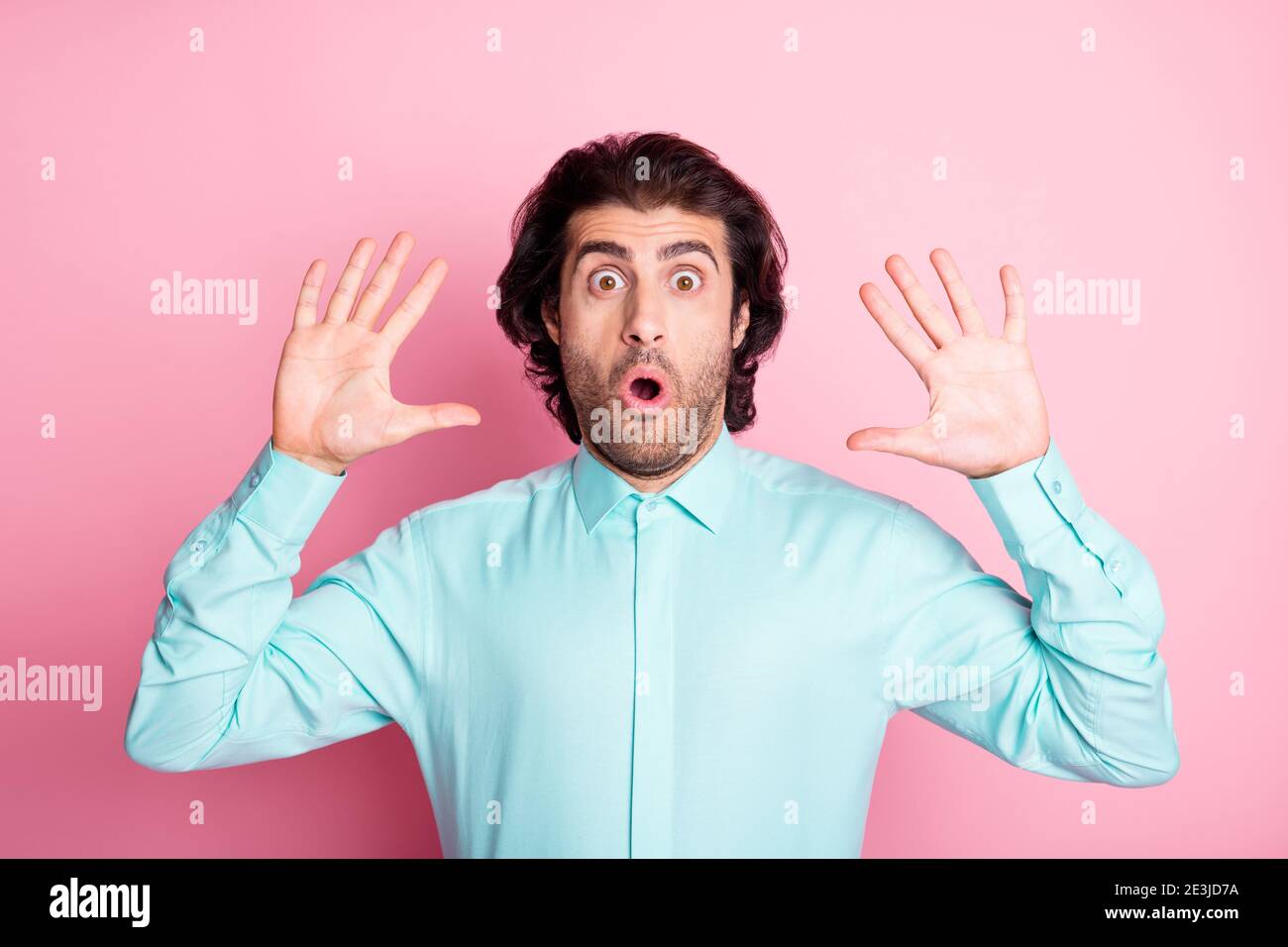 Photo of young multiethnic man amazed shocked surprised fake novelty ...