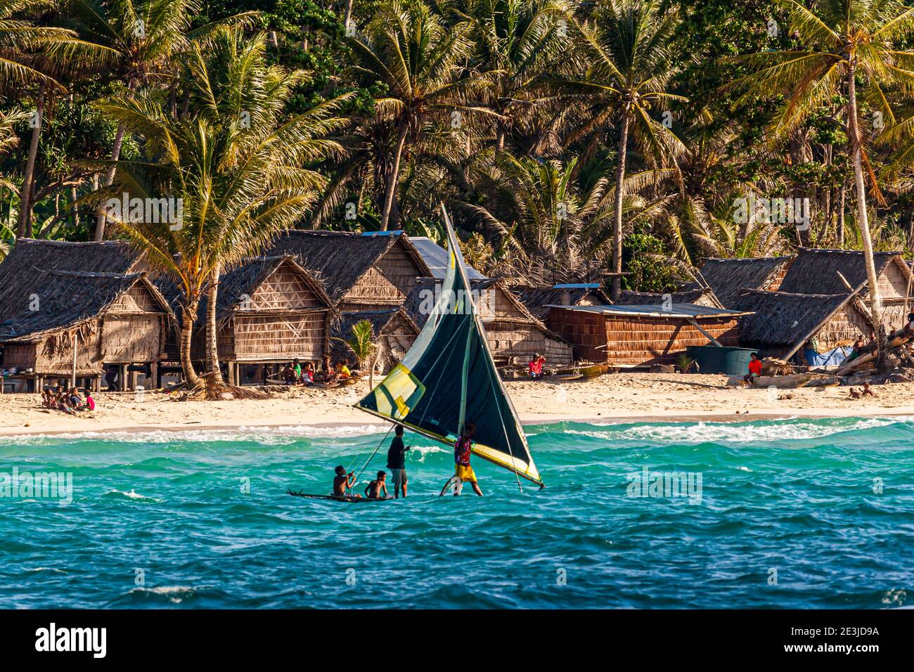 Polynesian style sailing on a Proa (multihull outrigger sailboat) in ...