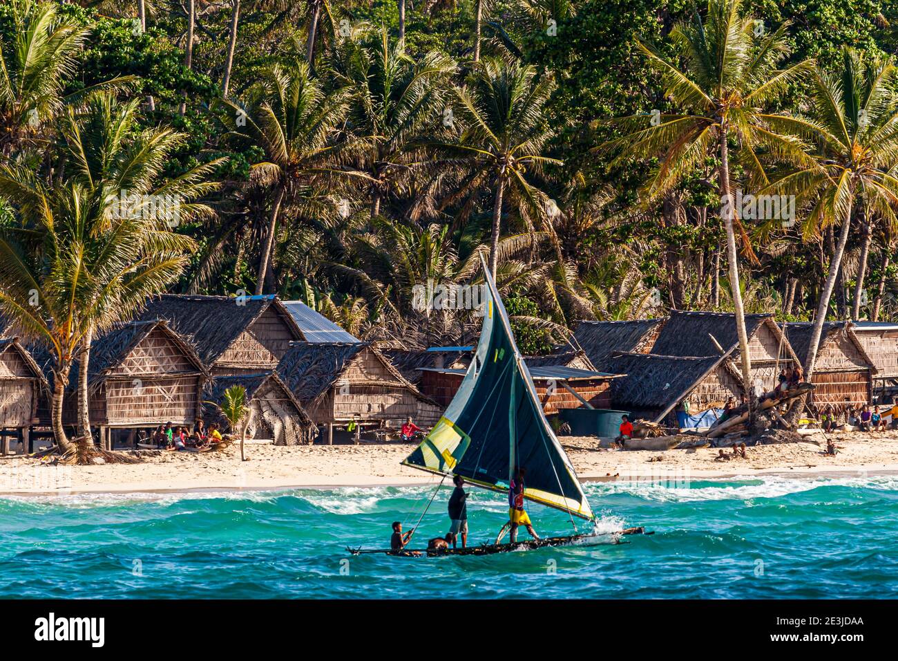 Polynesian style sailing on a Proa (multihull outrigger sailboat) in ...