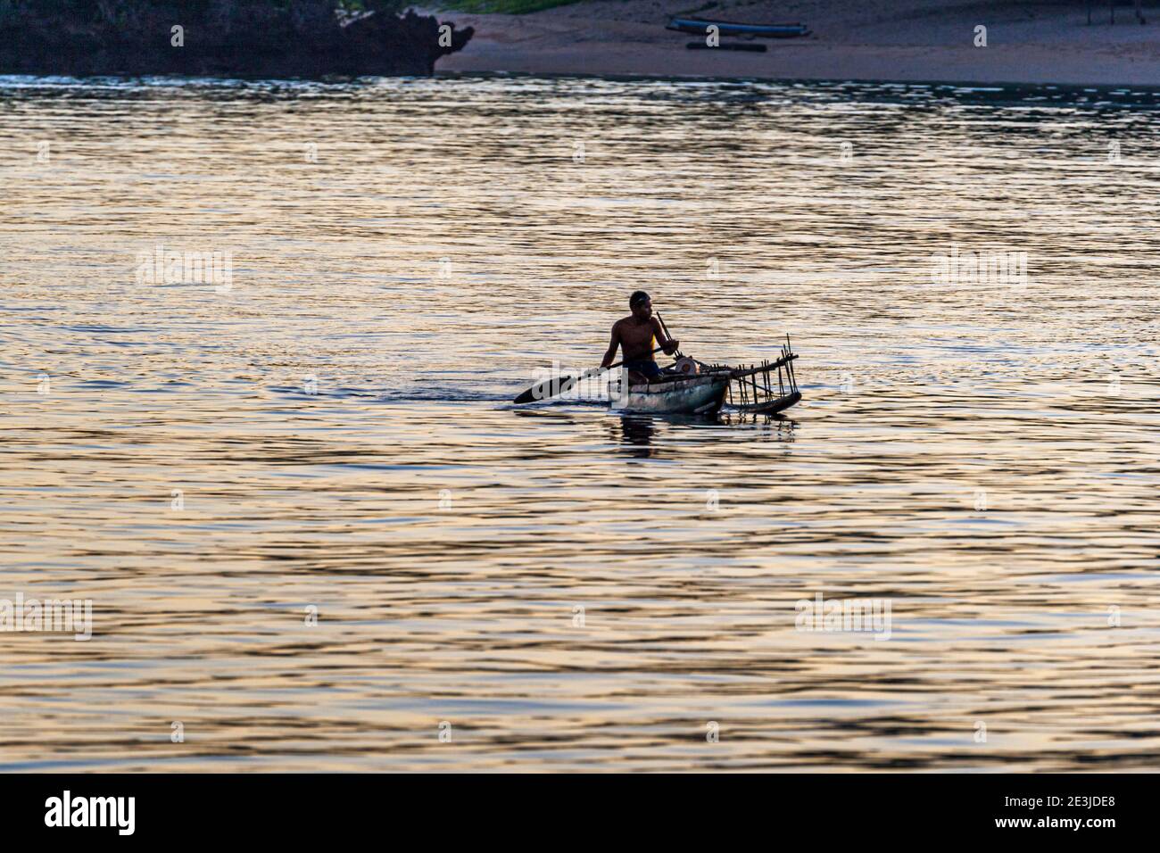 Outrigger Canoe at Yanaba Island, Papua New Guinea Stock Photo - Alamy