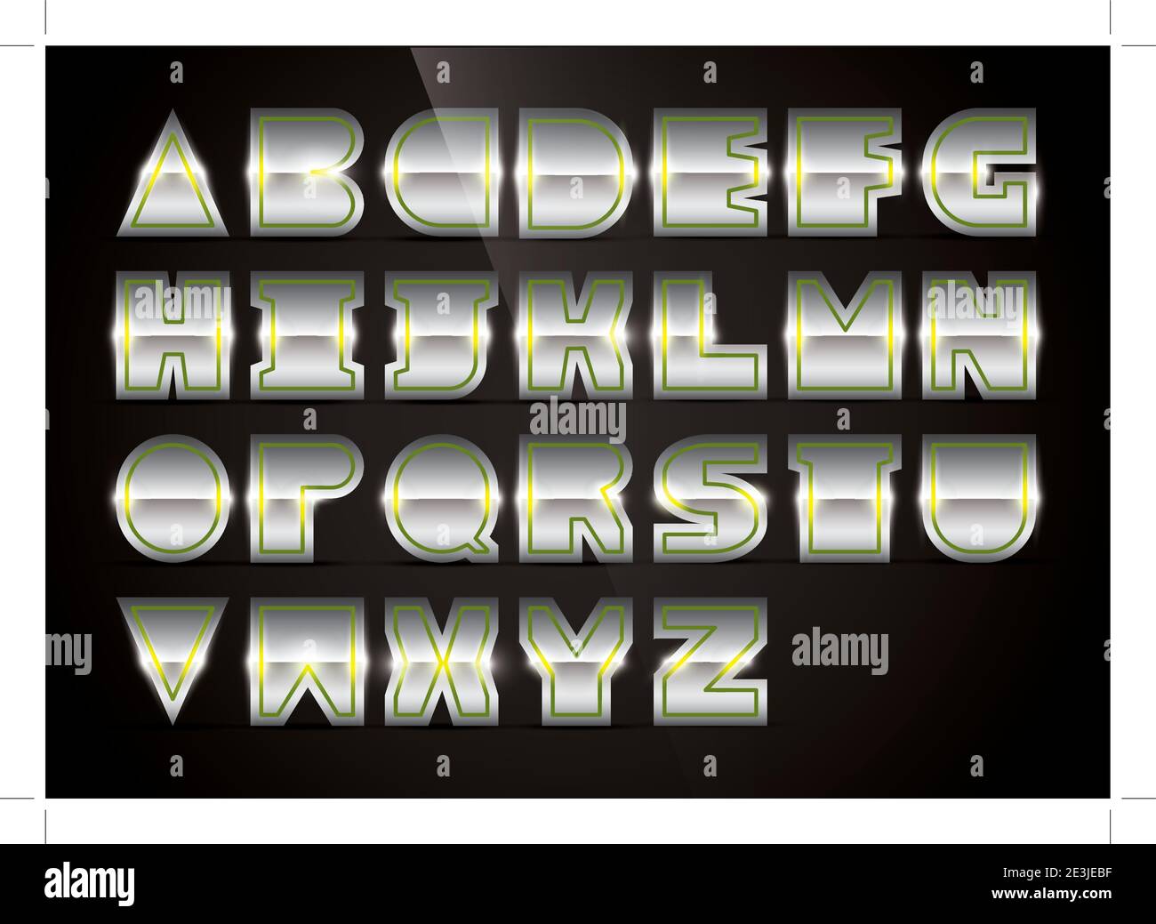 Vector of stylized alphabet and font Stock Vector Image & Art - Alamy