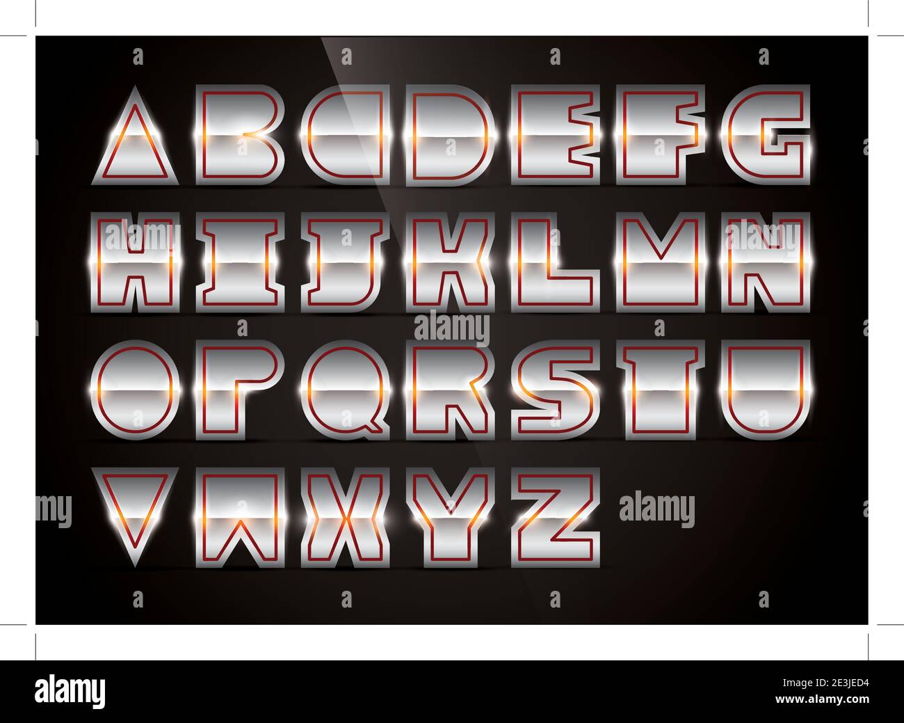 Vector of stylized alphabet and font Stock Vector Image & Art - Alamy