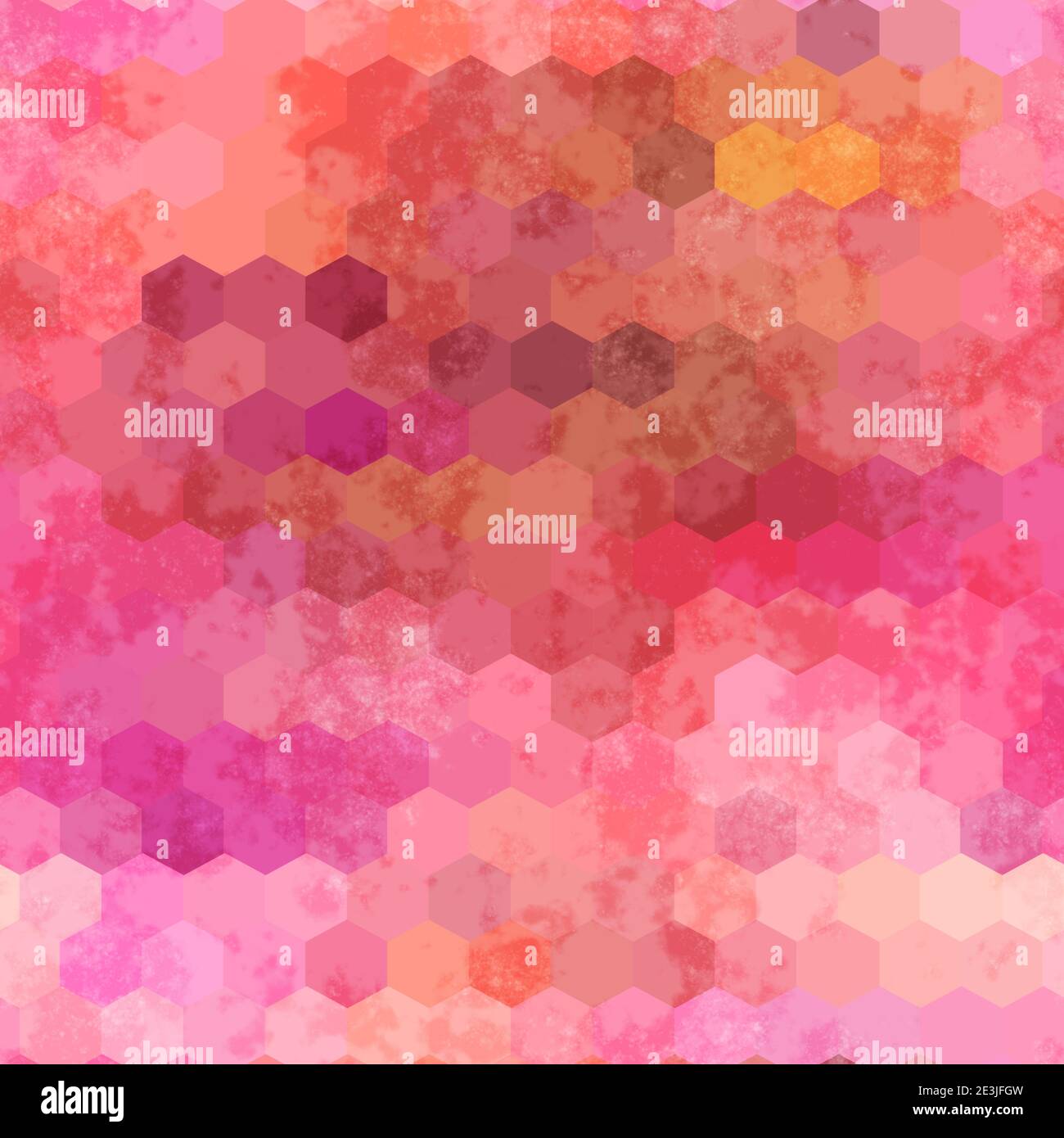 Seamless hexagon geo grid colorful grungy pattern Stock Photo - Alamy