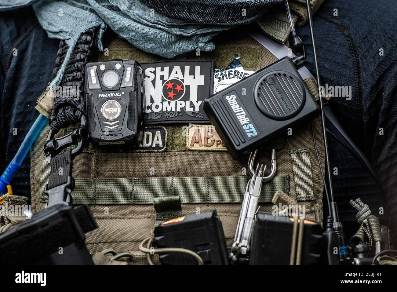 RICHMOND, VIRGINIA, JANUARY 18- Armed Protestors attend a second ...