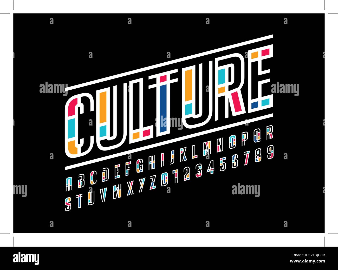 Vector of stylized alphabet and font Stock Vector Image & Art - Alamy