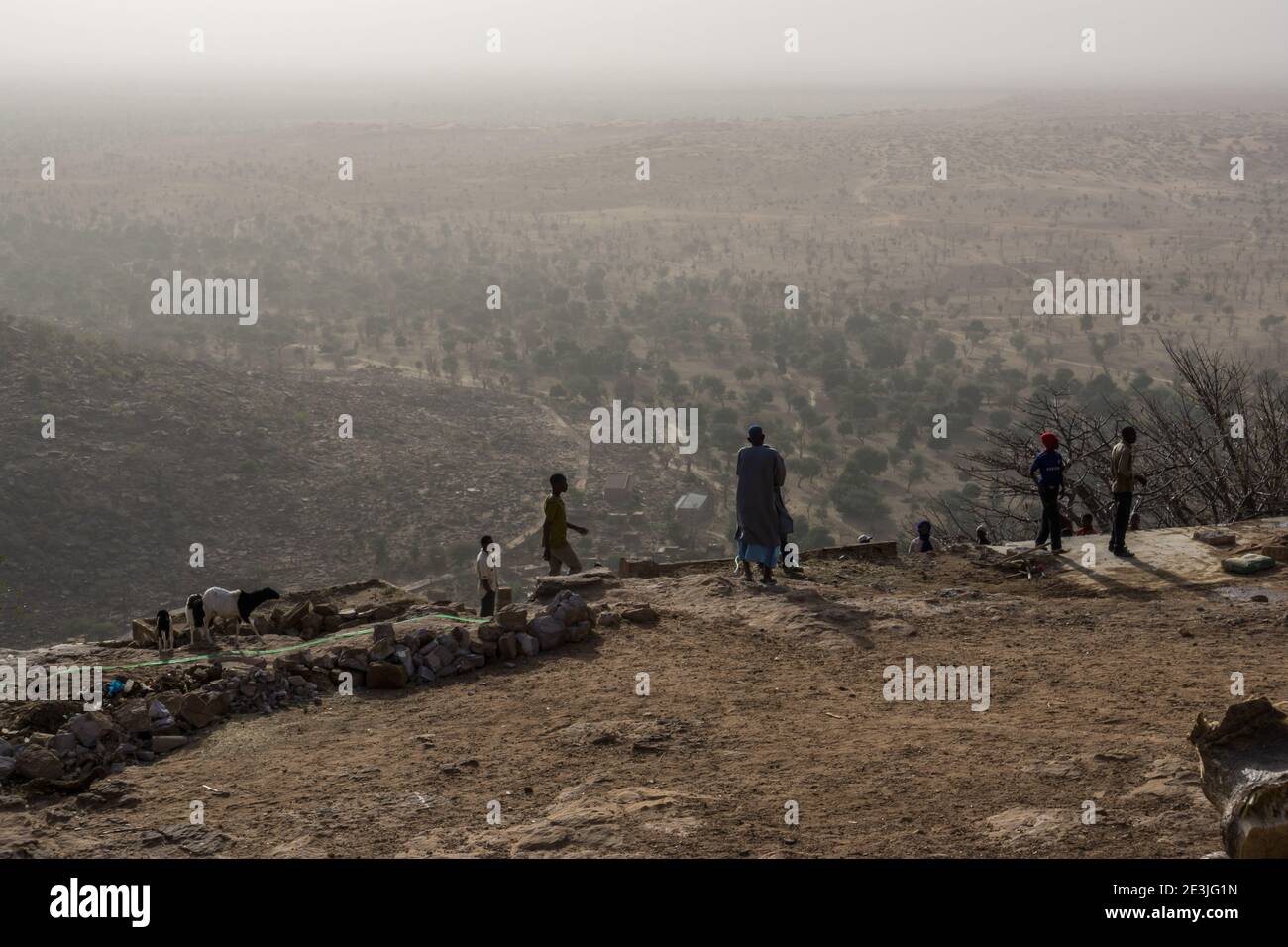 Rock formation on the Dogon plateau on route to Bandiagara, Mali, West ...