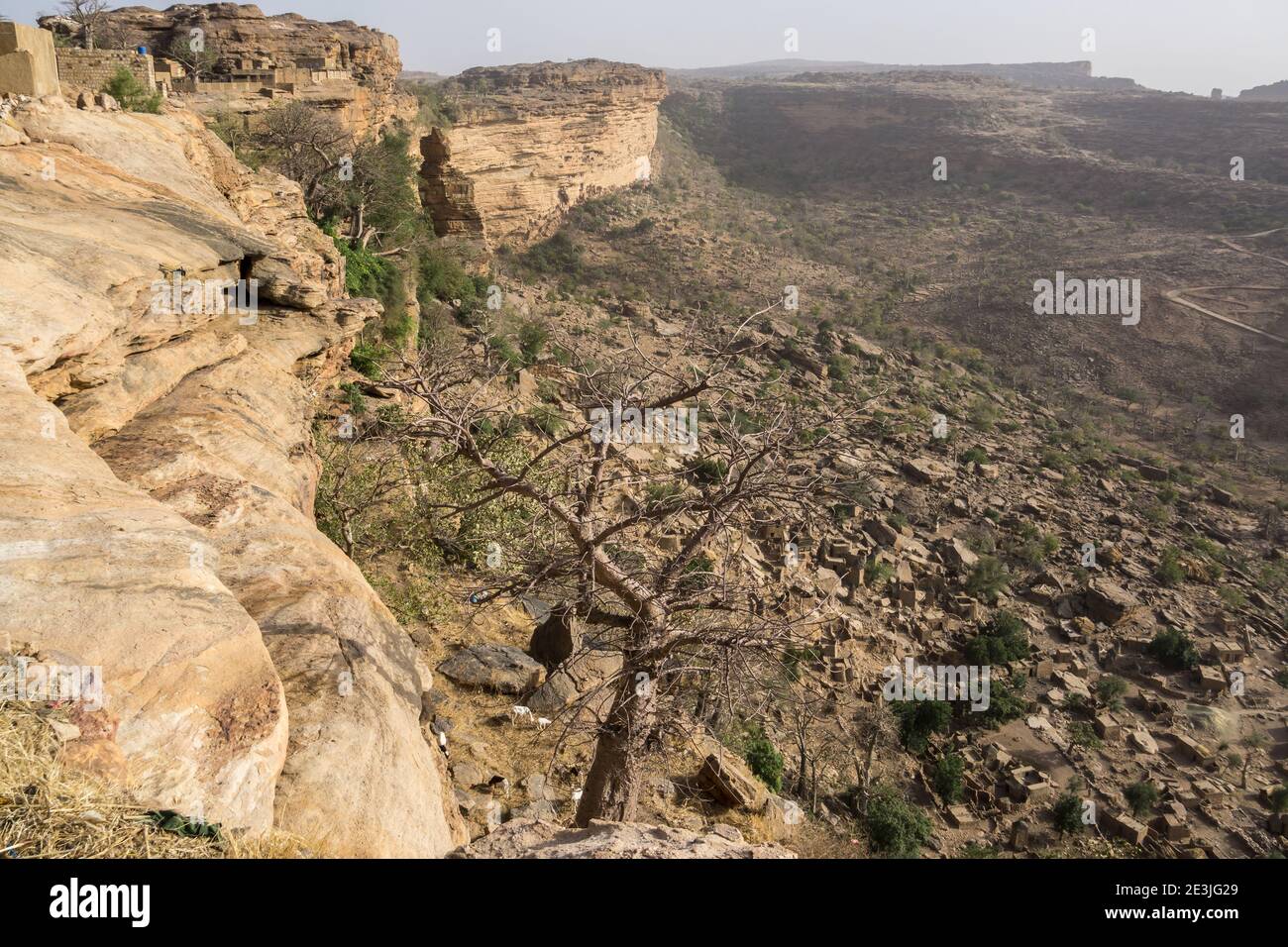 Rock formation on the Dogon plateau on route to Bandiagara, Mali, West ...